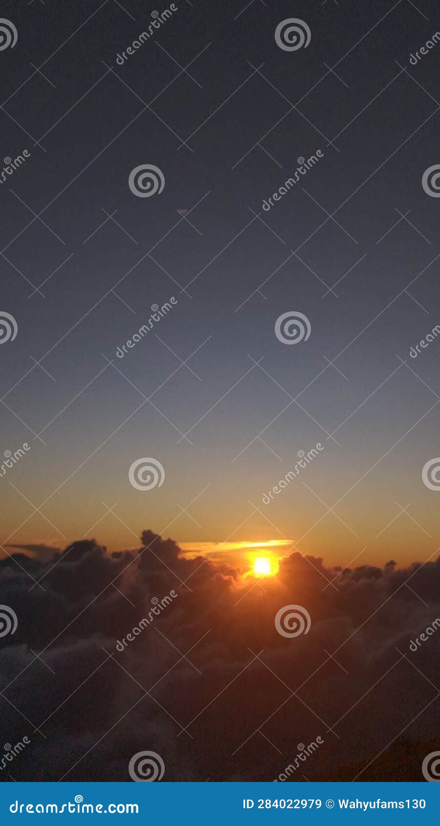 Sunset at the Mount Sumbing in Java Stock Image - Image of mountain ...