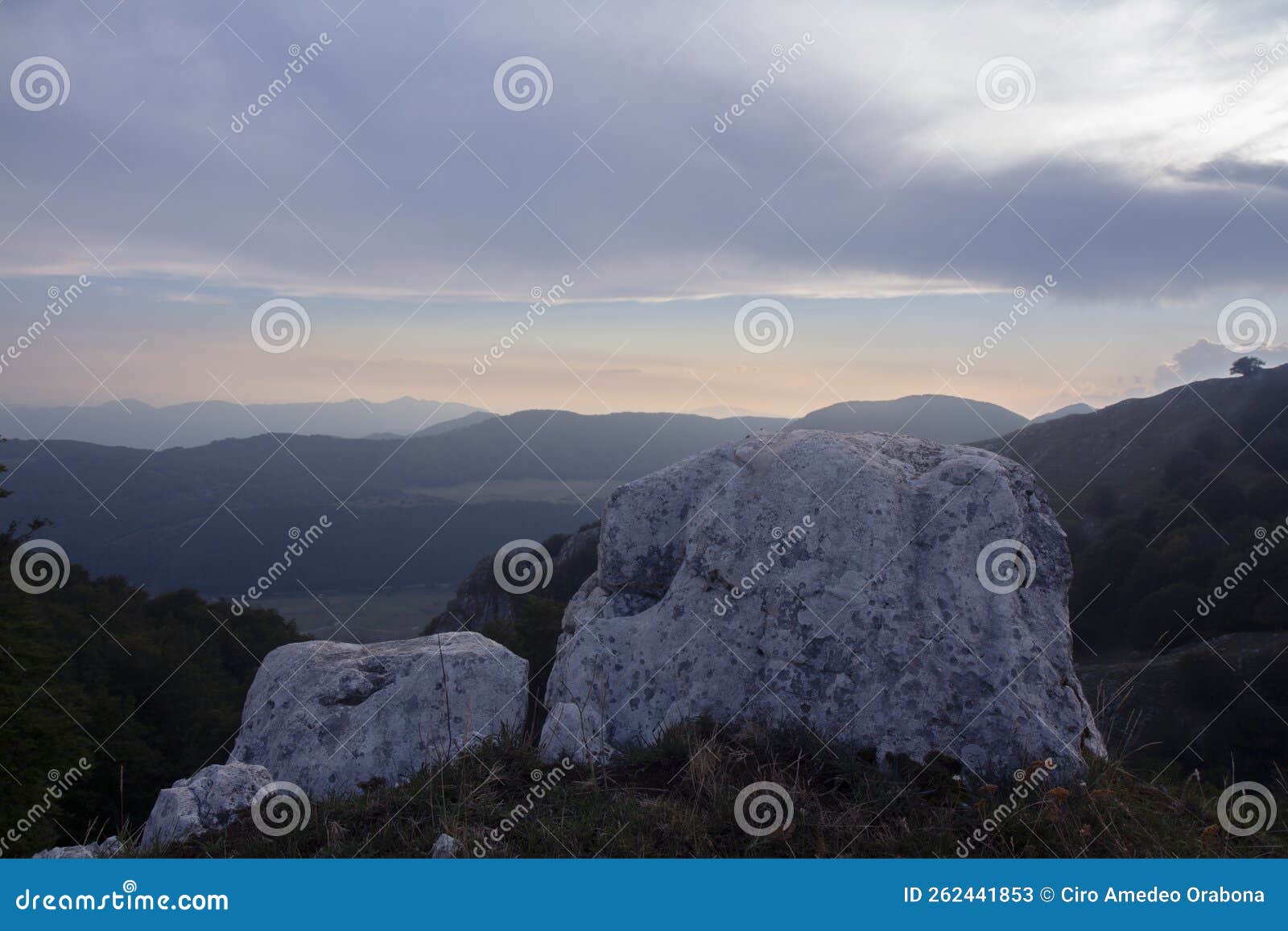 Sunset on the Mountain Summit Stock Image - Image of morning, peak ...