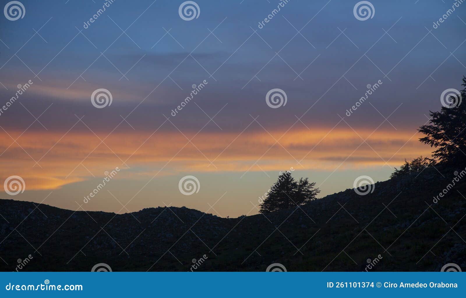 Sunset on the Mountain Summit Stock Photo - Image of outdoor, sunset ...