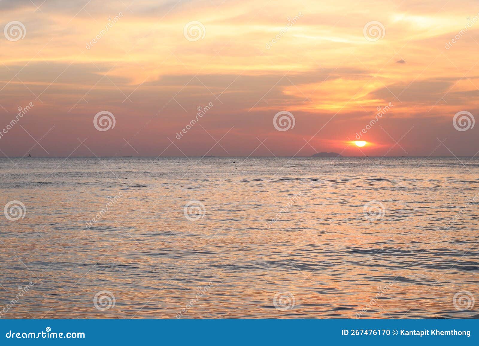 The Sunset and the Mountain in this View so Sweet Stock Photo - Image ...