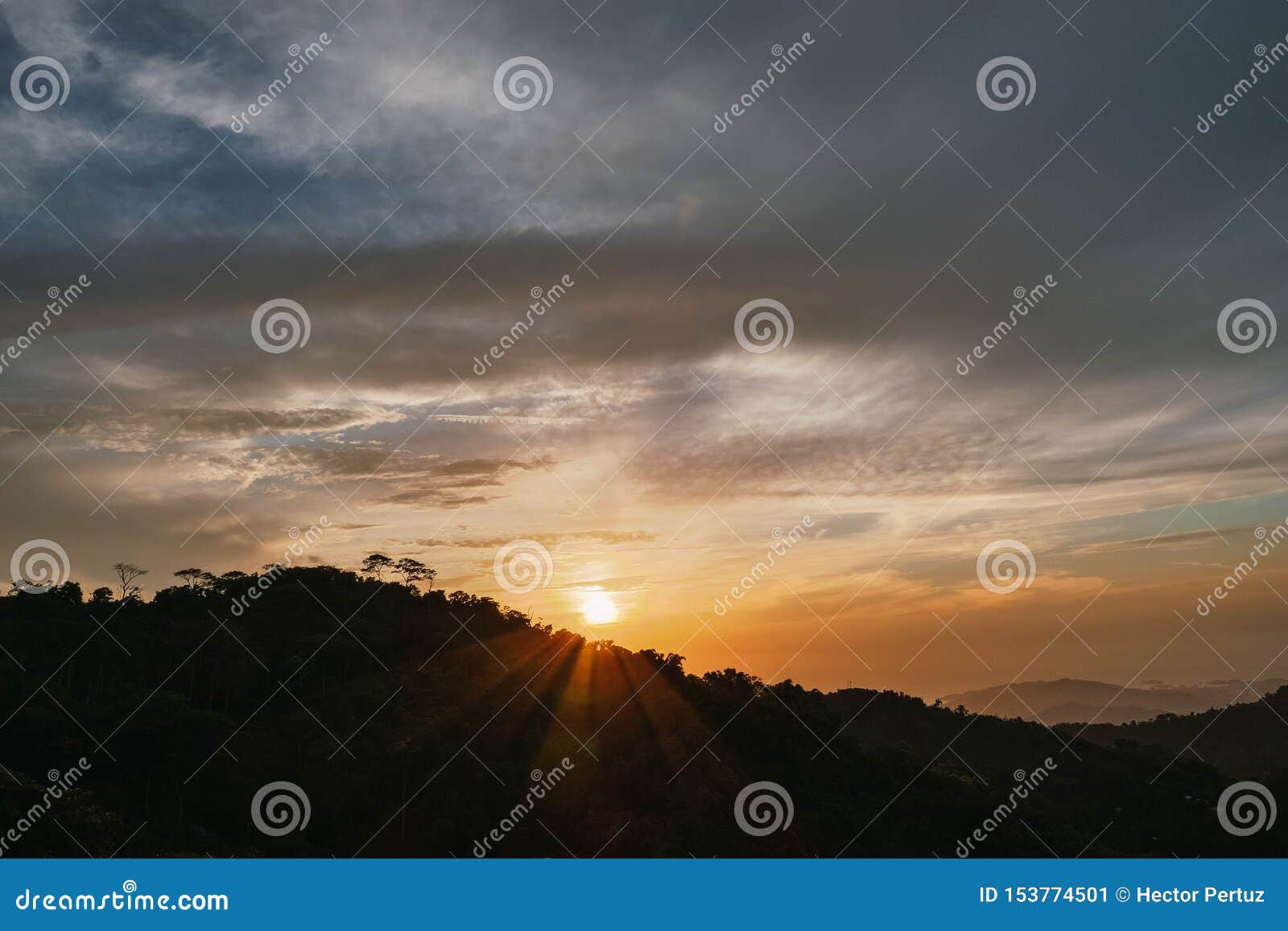 Sunset between the Mountains Stock Image - Image of sunset, beautiful ...