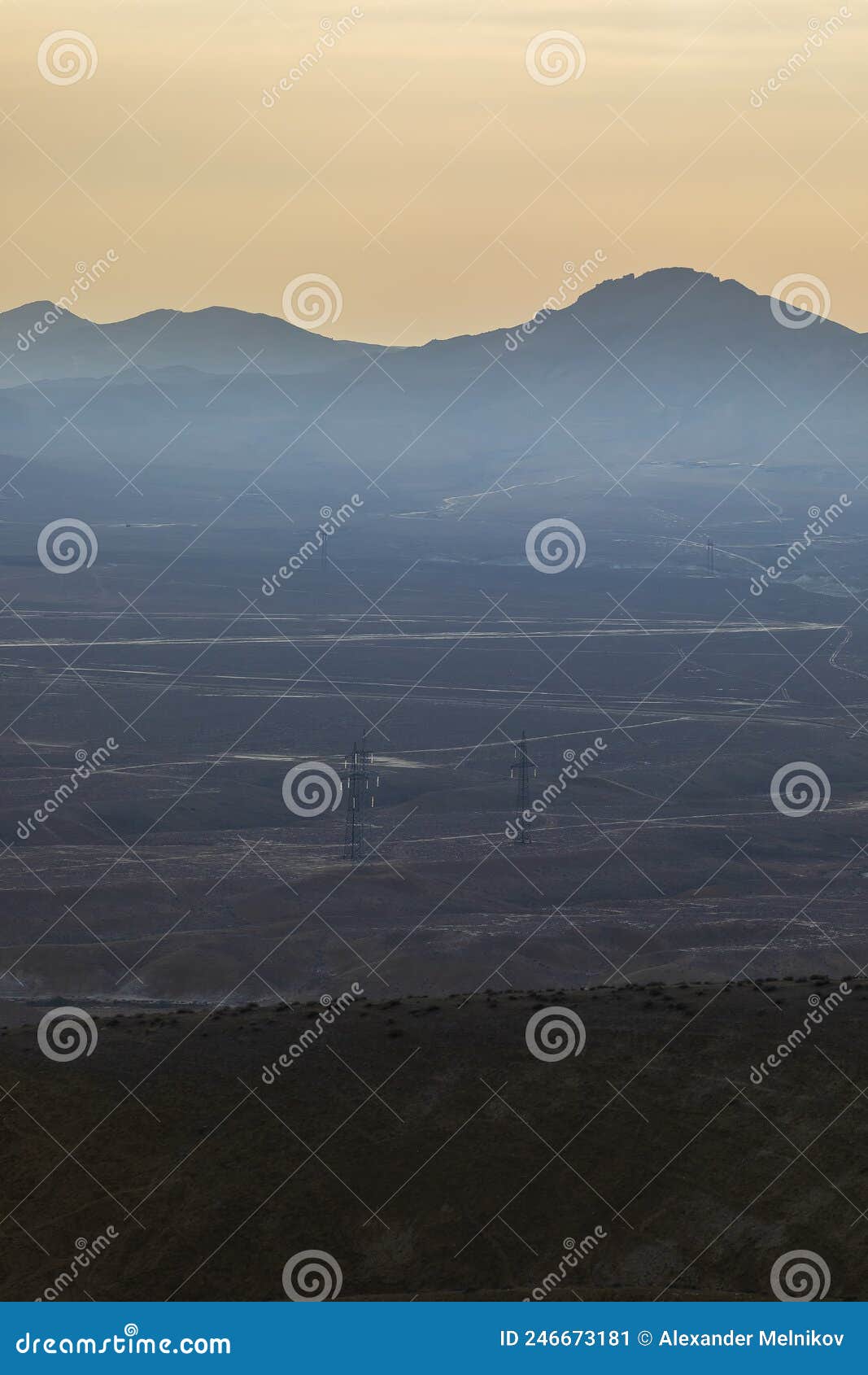 Sunset in the Mountains. Nice Soft Light Stock Image - Image of blue ...