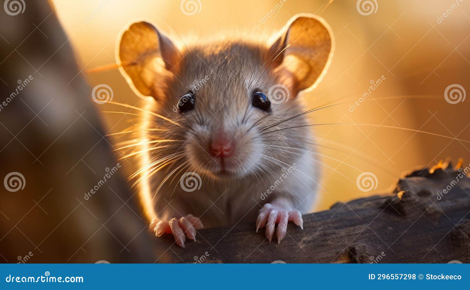 Sunset Mouse: a Captivating Image of Singular Focus Stock Illustration ...