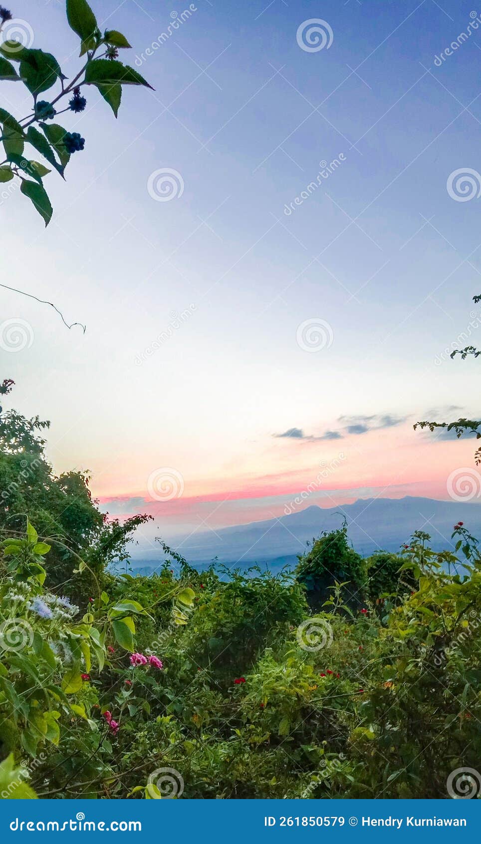 Sunset muria mountain stock image. Image of muria, view - 261850579
