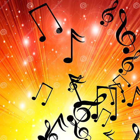 Sunset with music stock illustration. Illustration of heat - 6396380