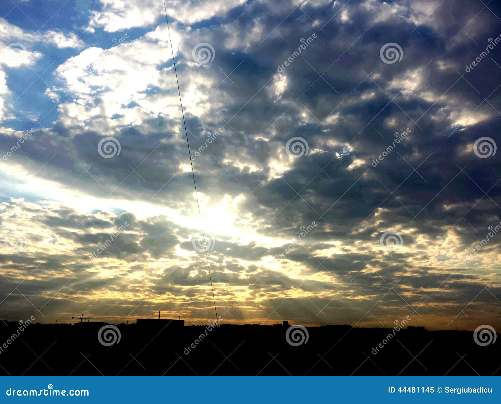 Sunset stock image. Image of city, sunsets, yellow, roaring25 - 44481145