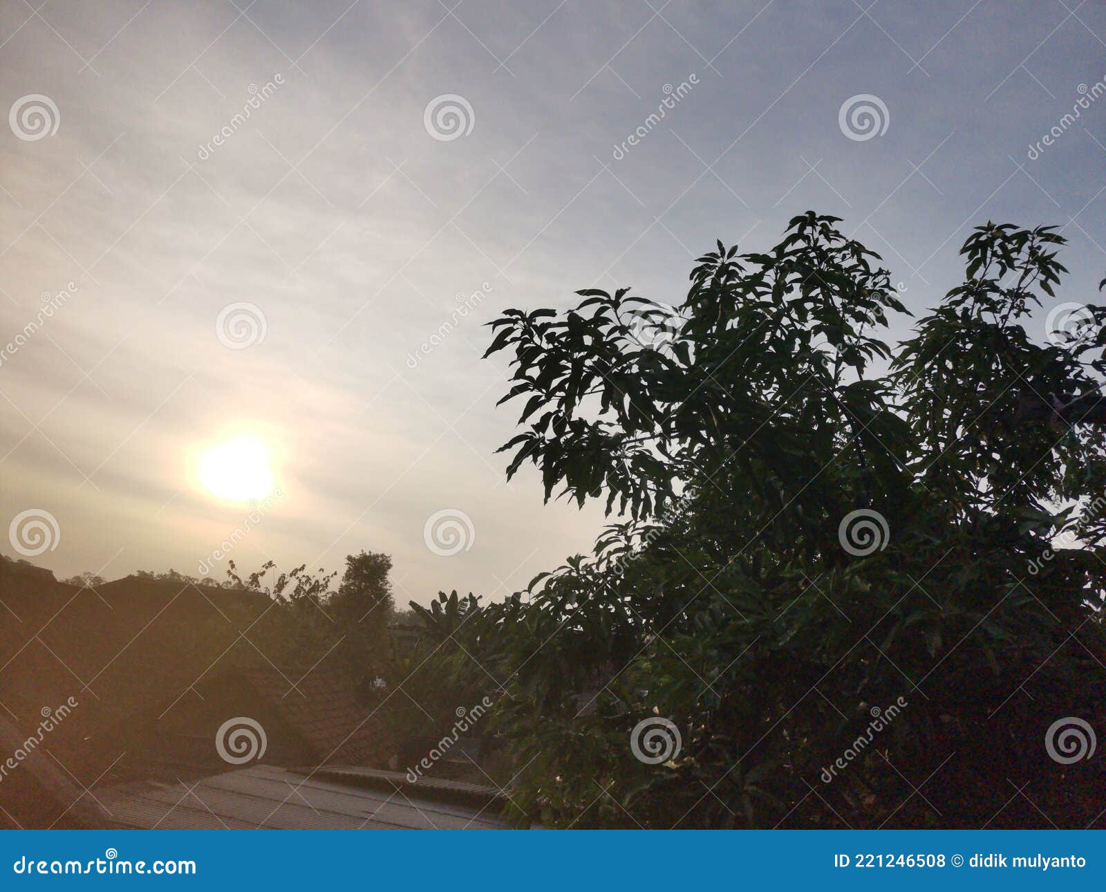 Sunset in my home stock photo. Image of sunset, cloud - 221246508