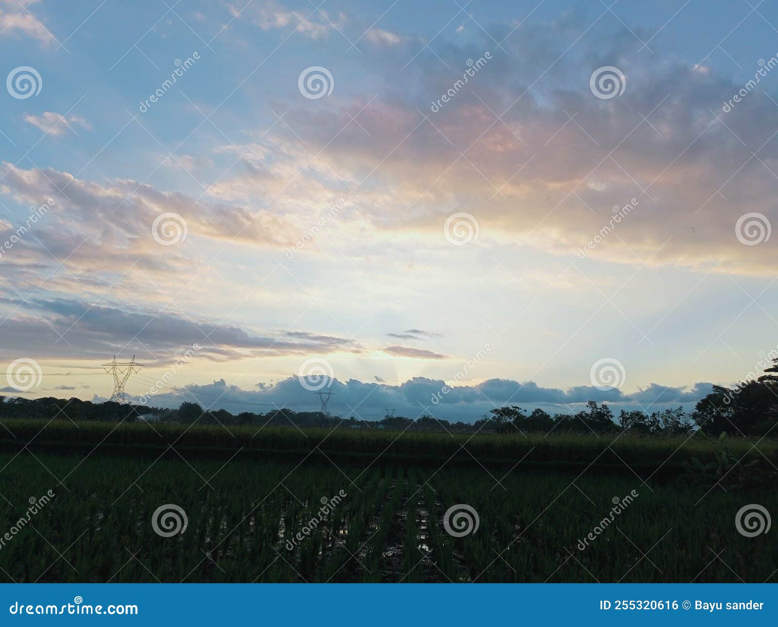 Sunset in My Place Beautiful Secnery Great Stock Photo - Image of ...