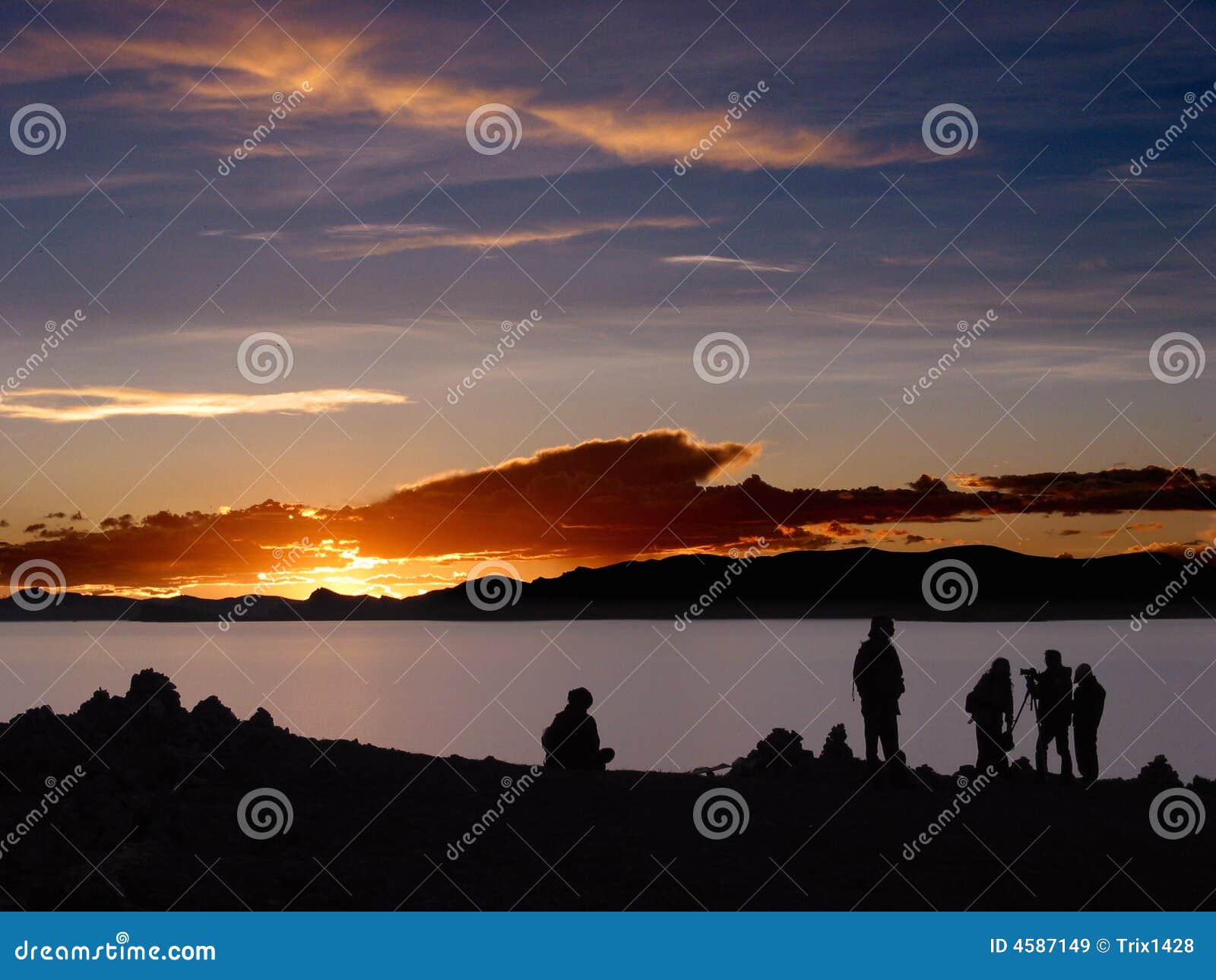 Sunset on Namsto Lake, Tibet Stock Image - Image of holy, nature: 4587149