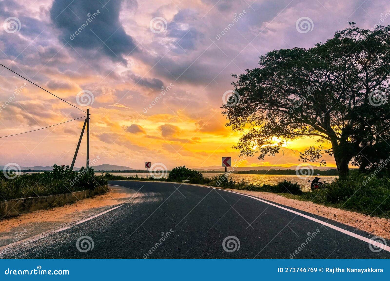 Sunset, Nature, Sky, Evening, Roads Stock Image - Image of evening ...