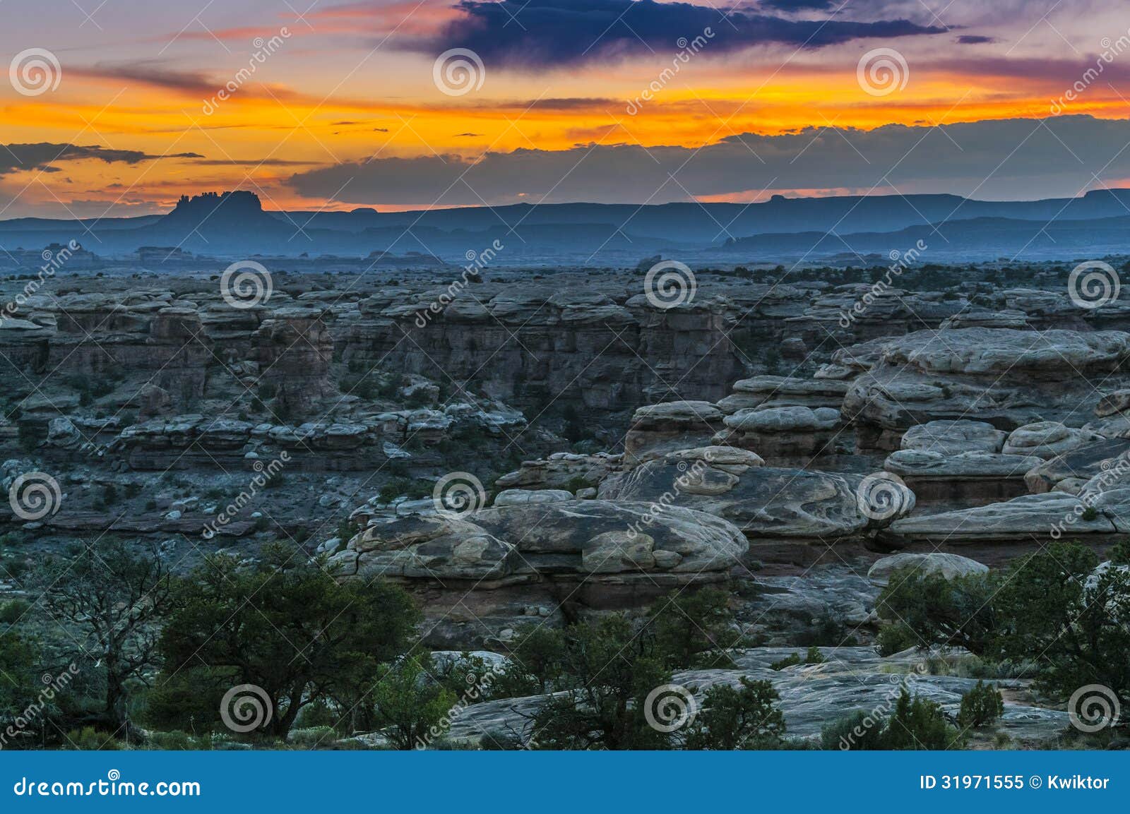 Sunset in Needles District stock image. Image of arid - 31971555