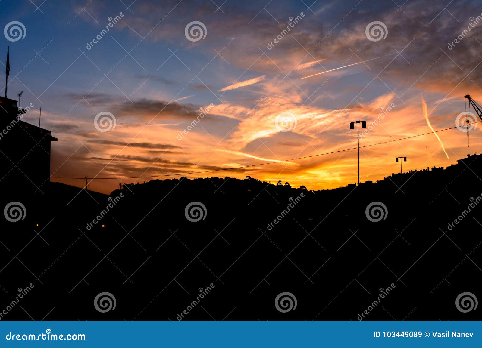 Sunset in Nice stock image. Image of outdoor, play, peak - 103449089