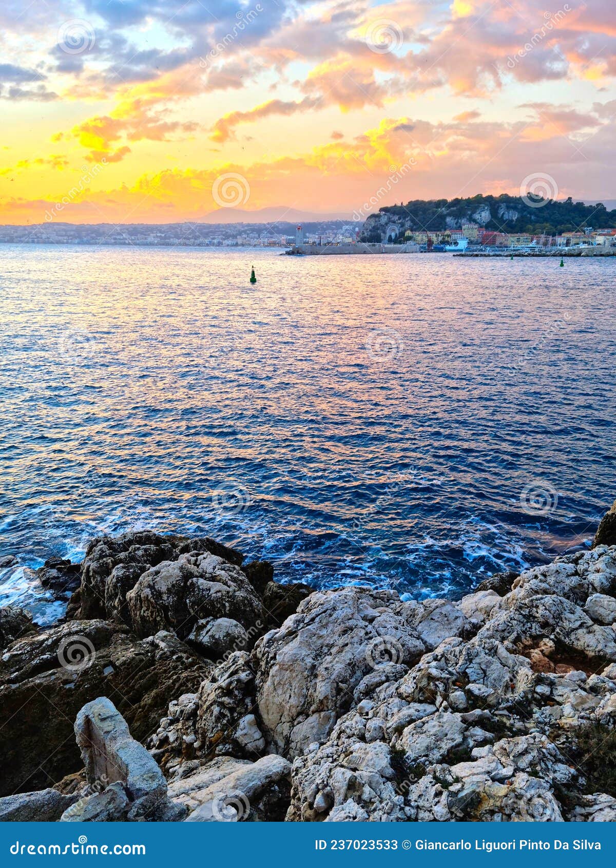 Sunset in Nice, France stock image. Image of holiday - 237023533