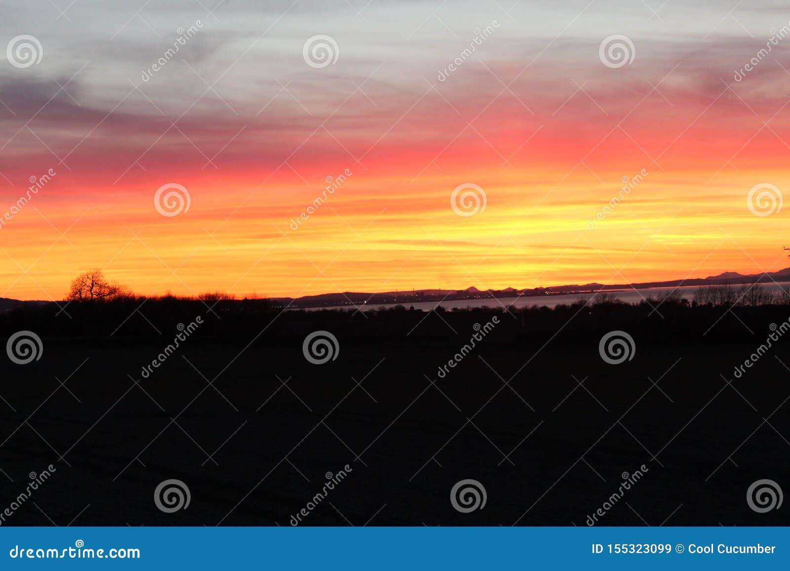Sunset on a Nice Spring Evening Stock Image - Image of relaxing, swim ...