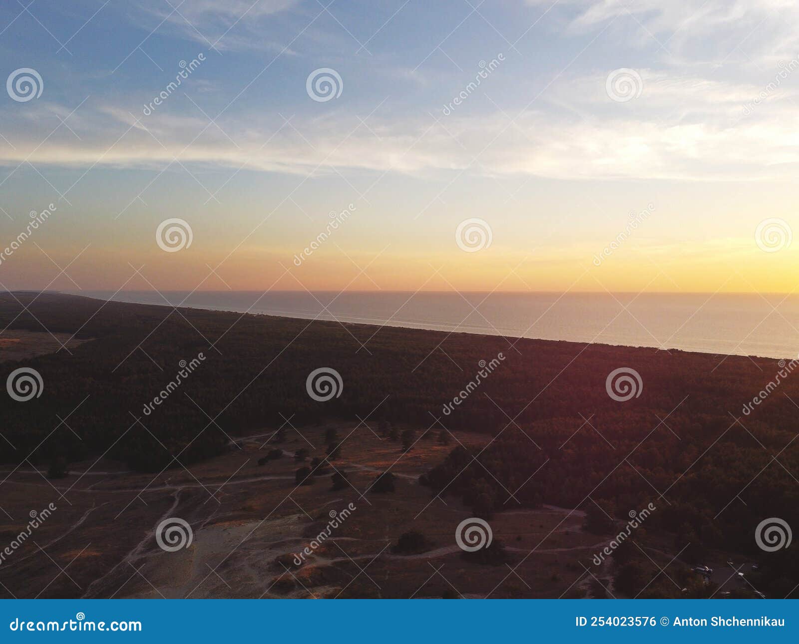 Nida Beach Sunset Dune Sea Royalty-Free Stock Image | CartoonDealer.com ...