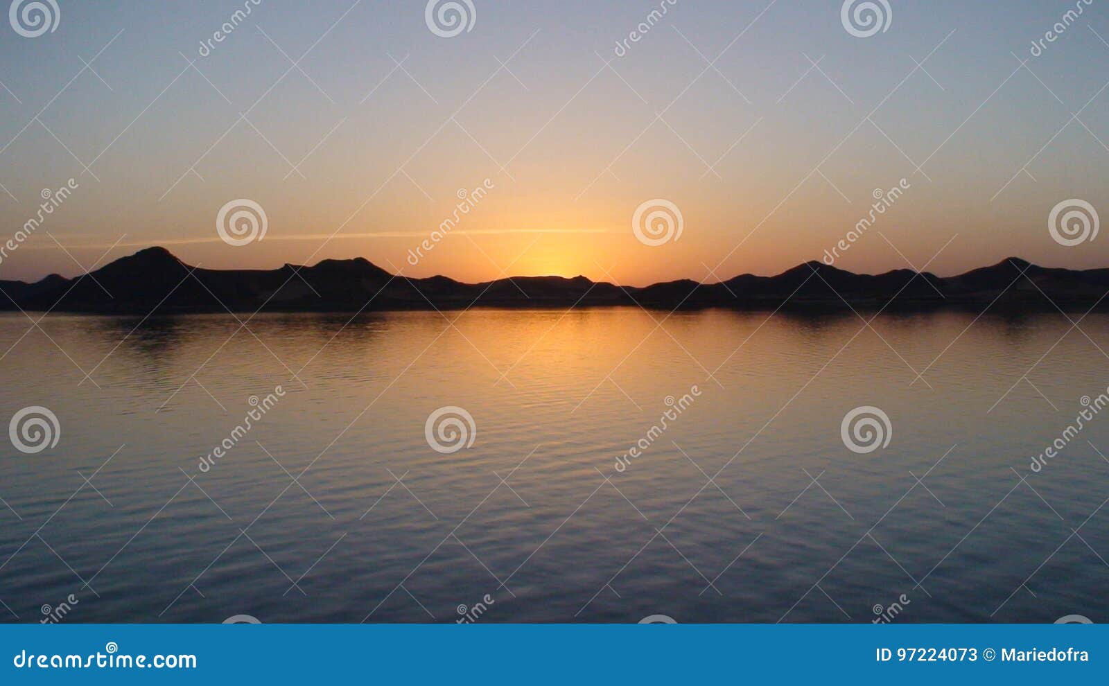Sunset on the Nil stock image. Image of reflection, helas - 97224073