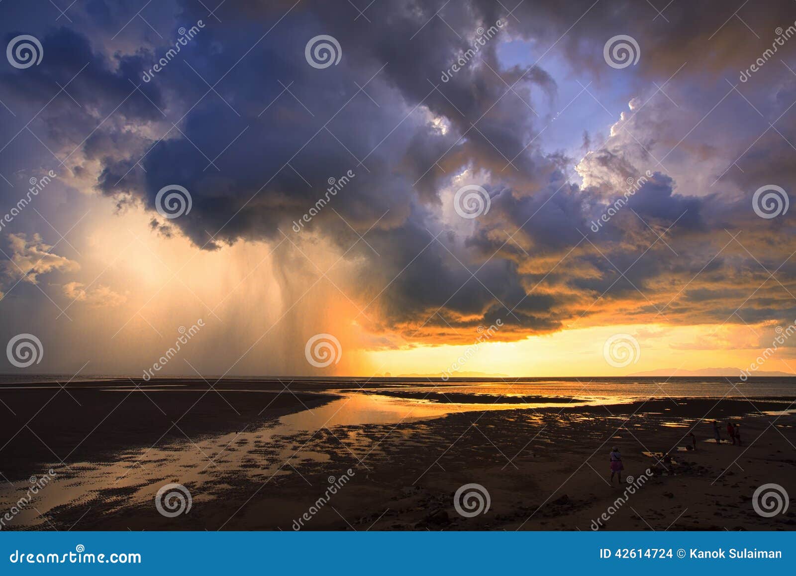 Sunset and nimbus stock photo. Image of sunset, beach - 42614724