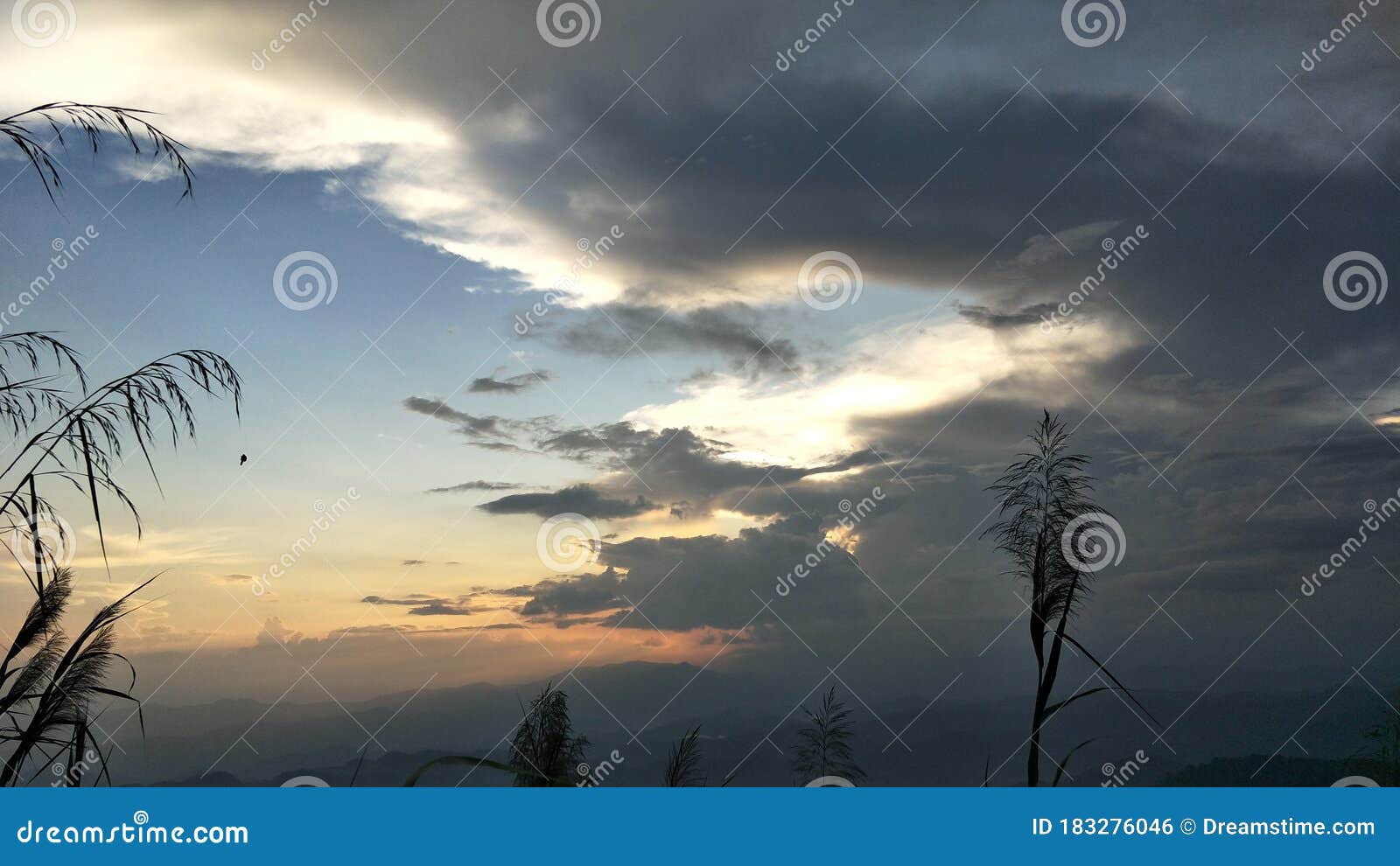 Sunset no filter stock photo. Image of nature, reflection - 183276046