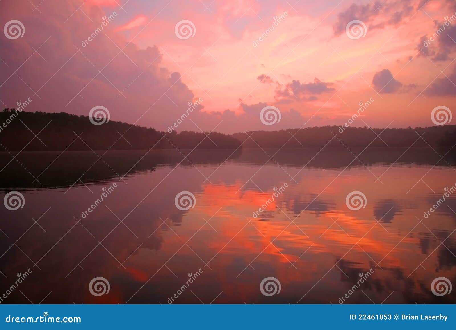 Sunset on Northern Ontario Lake Stock Image - Image of muskoka ...