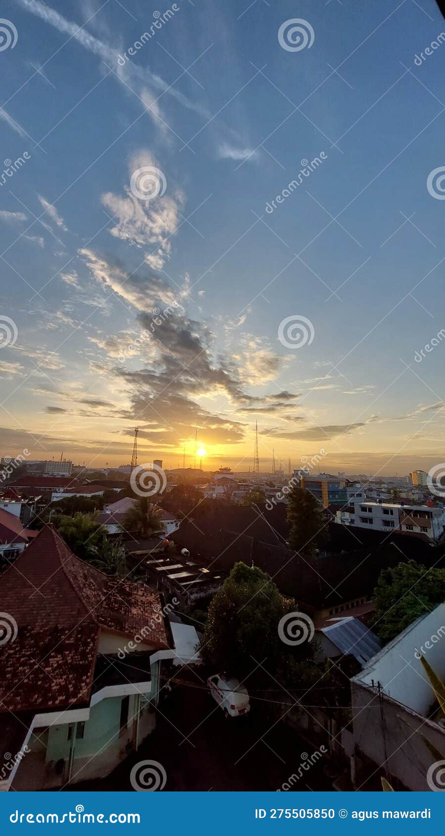 Sunset not perfect stock photo. Image of town, sunsenot - 275505850