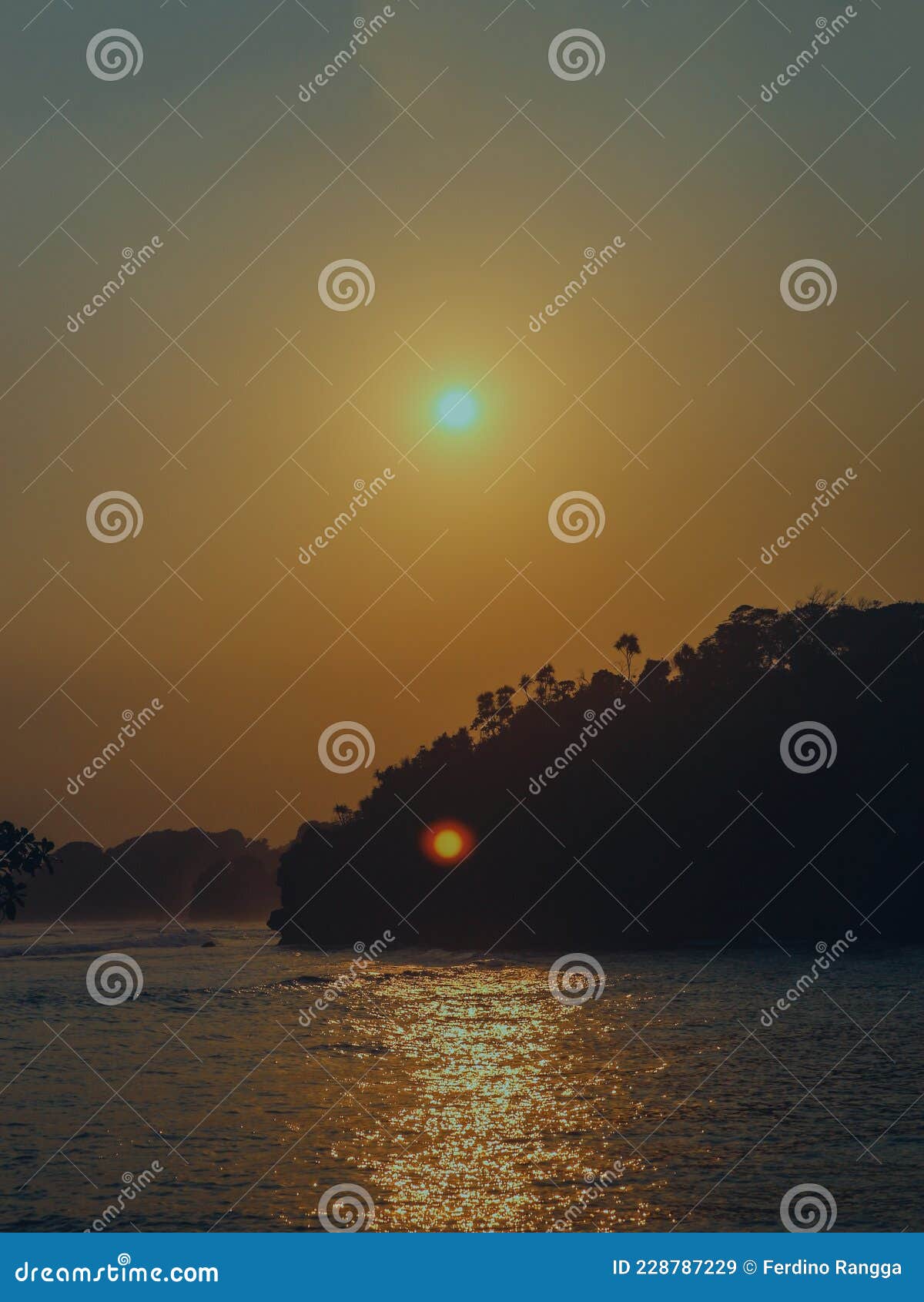 Sunset on One of the Beaches in East Java Stock Image - Image of ocean ...