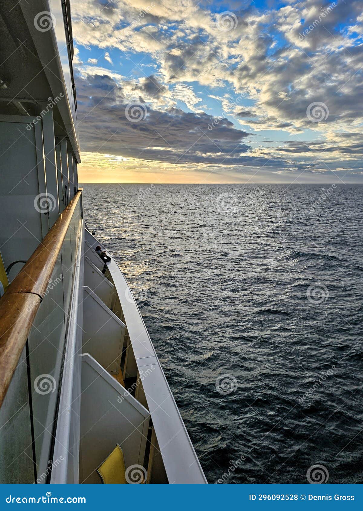 Sunset from the Open Deck of Luxury Cruise Ship Stock Photo - Image of ...