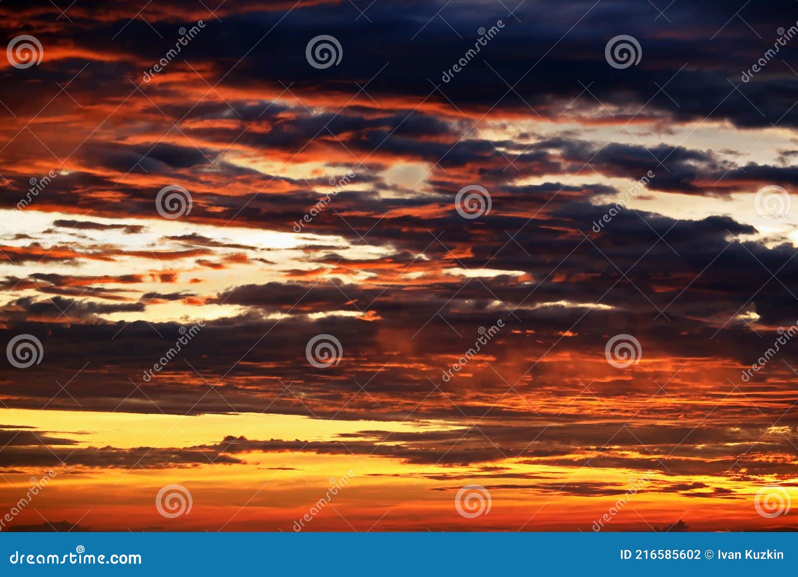 Sunset in the Open Ocean. Colorful Views of the Surface of the Water ...