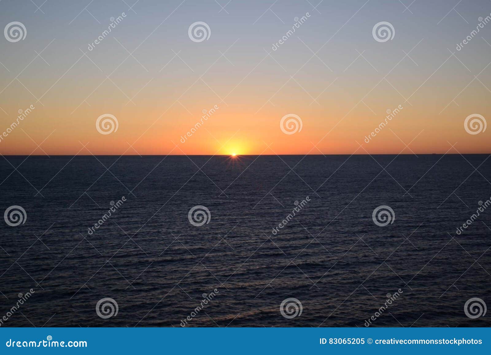 Sunset In Open Sea Picture. Image: 83065205