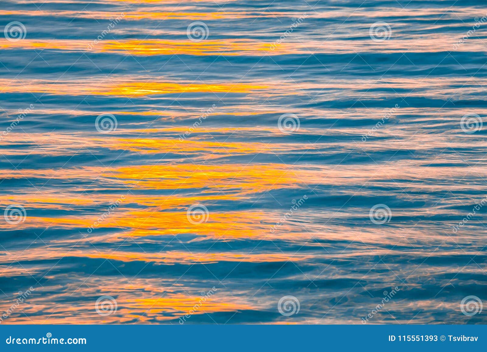 Sunset Orange Colors Reflecting in Ocean Waves. Stock Image - Image of ...