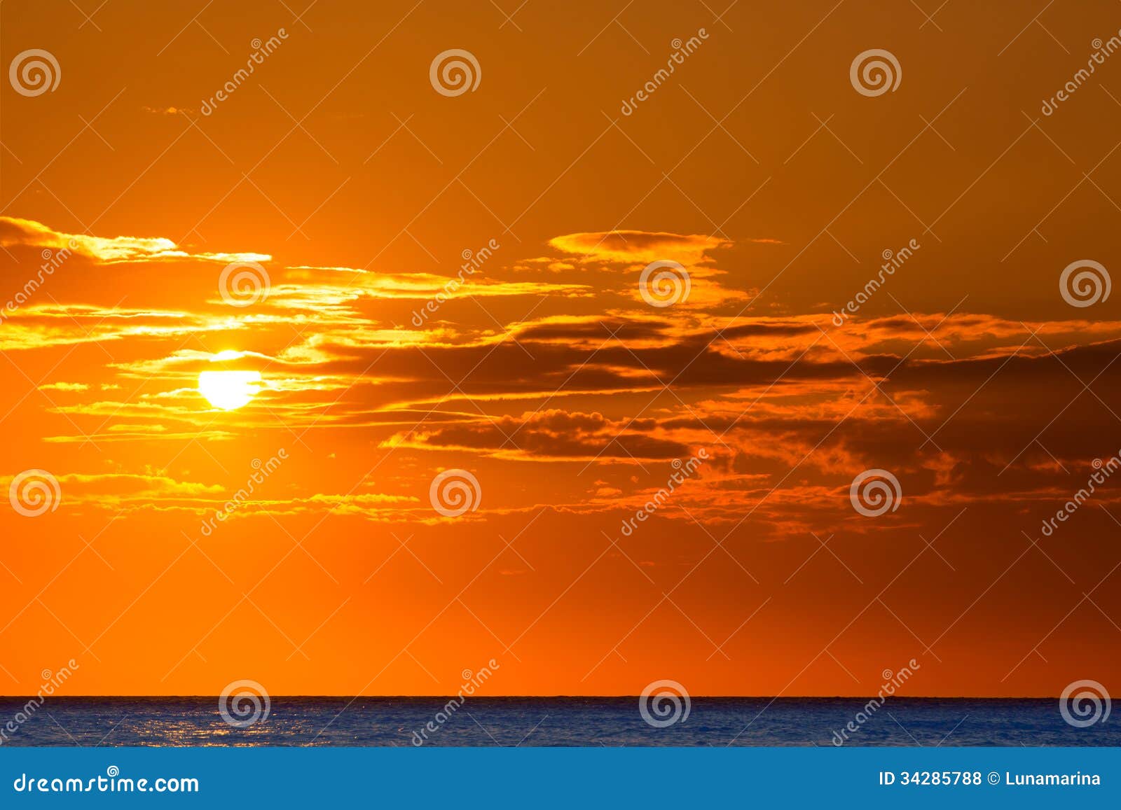 Sunset To Orange Sky In The Evening For Abtract Background Texture ...