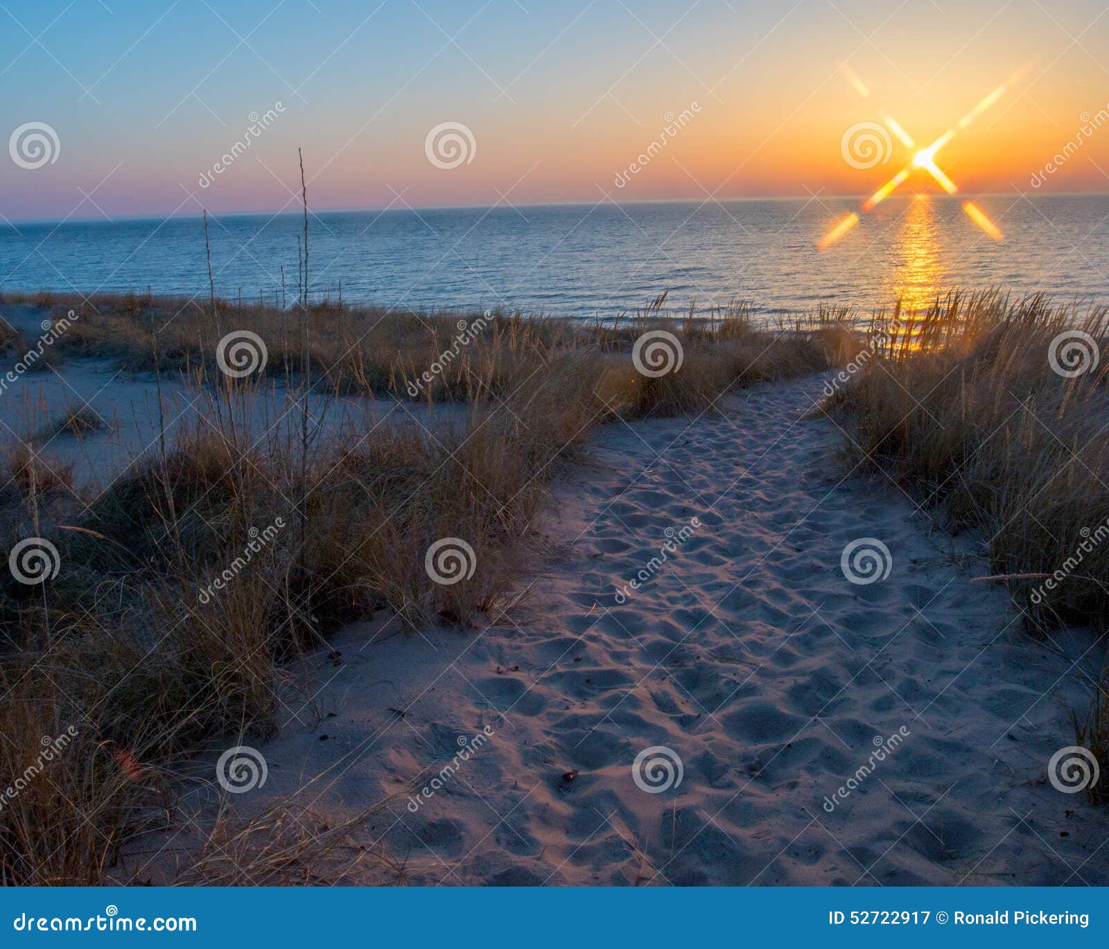 Sunset at Oval Beach Saugatuck Stock Image - Image of clear, calm: 52722917