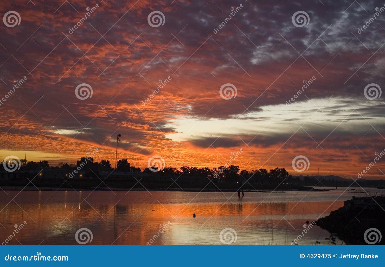 Sunset over Alameda stock image. Image of island, wildlife - 4629475