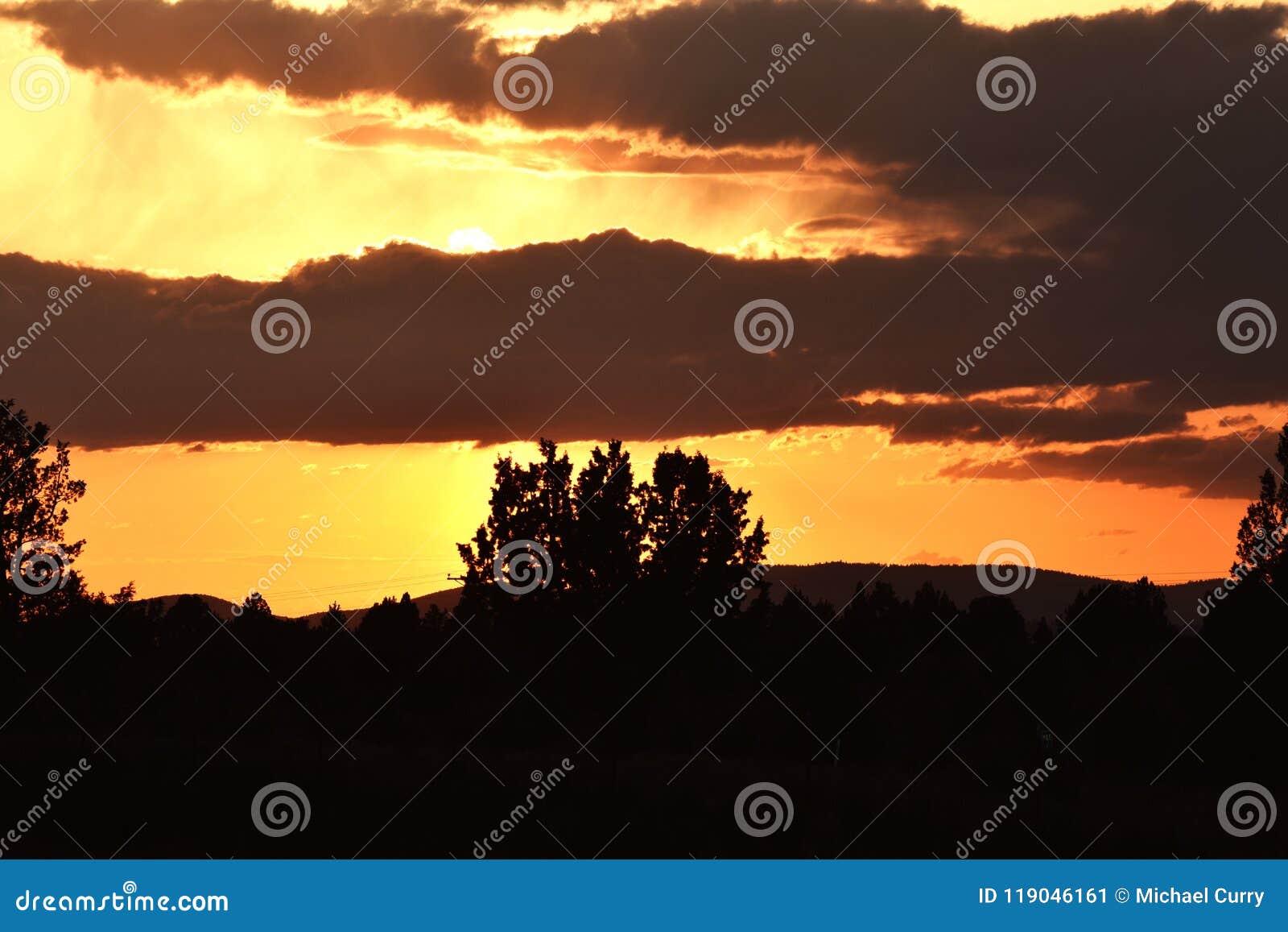 Sunset over Albuquerque stock image. Image of mexico - 119046161