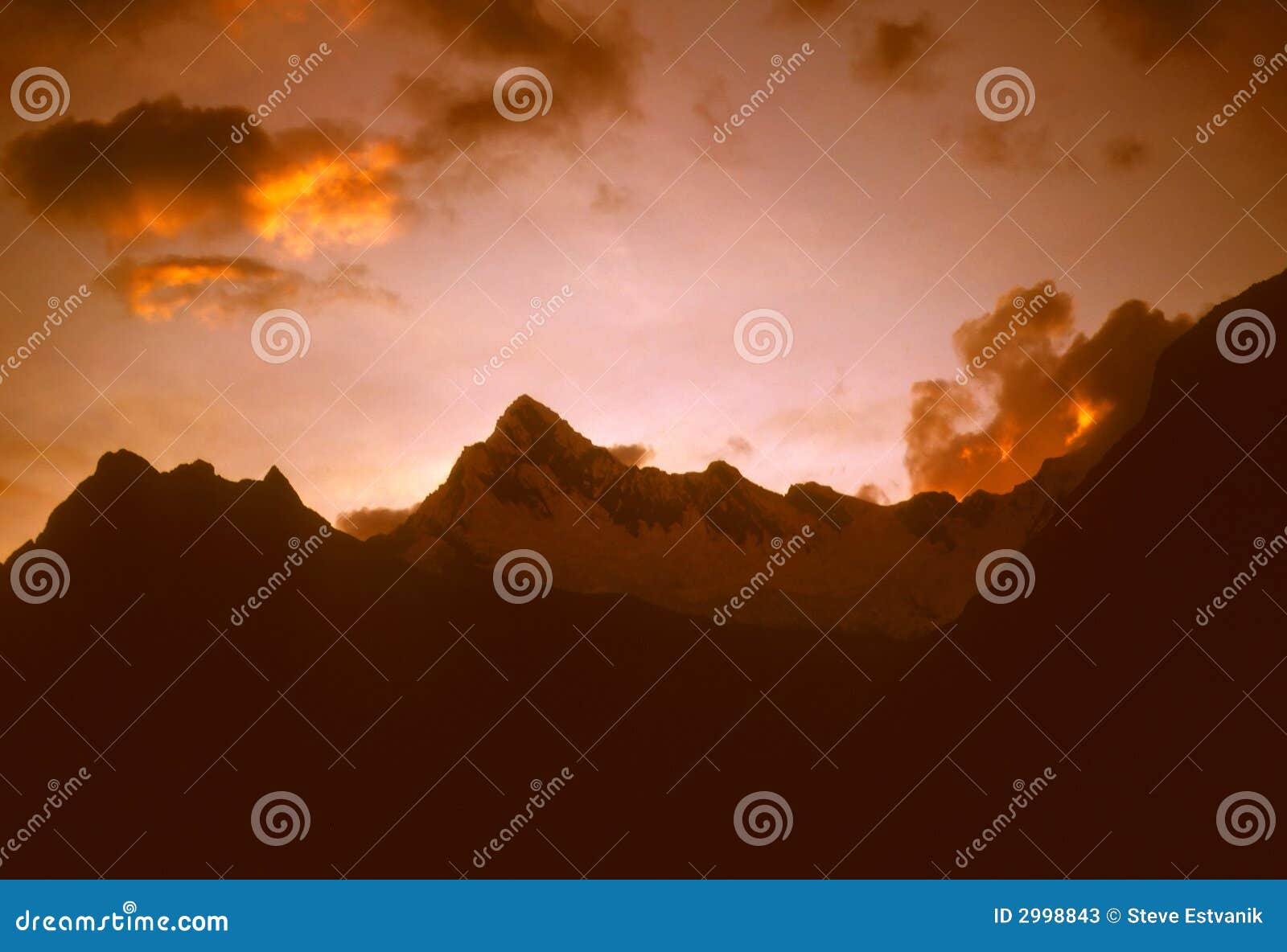 Sunset over the Andes stock image. Image of snowfield - 2998843