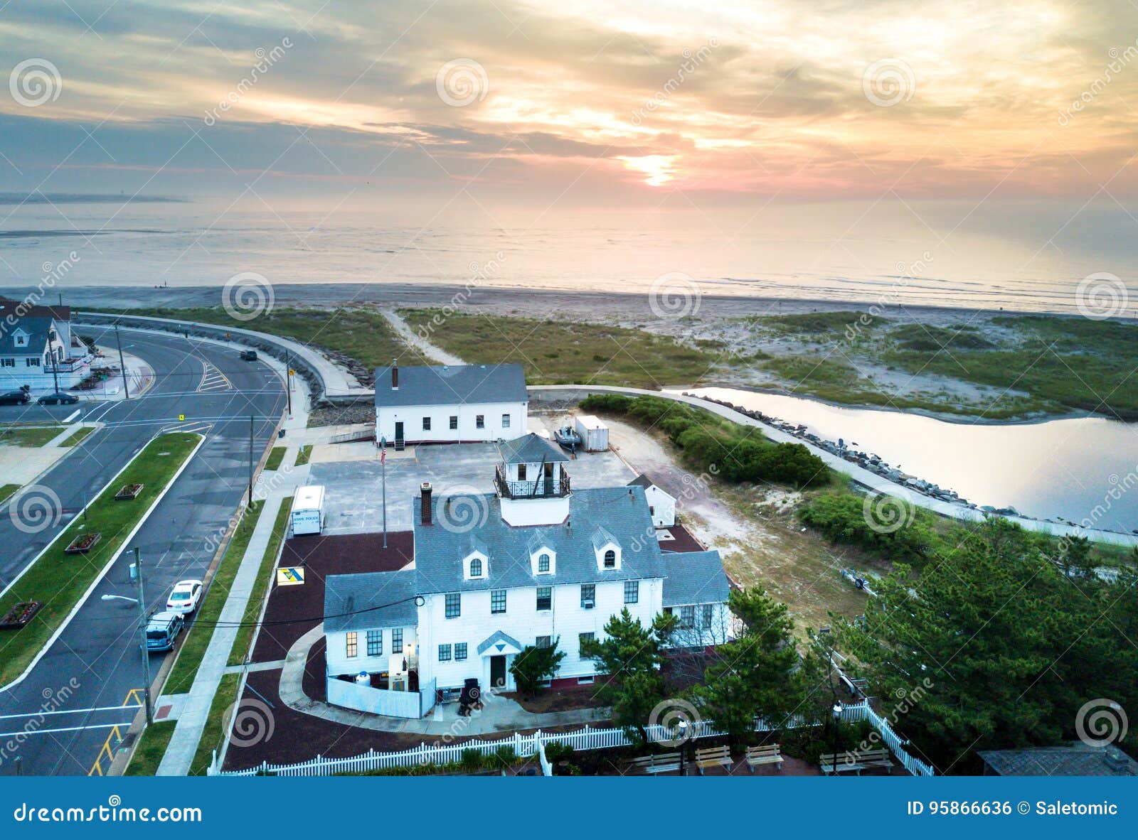 Sunset Over Atlantic Ocean, Aerial View Stock Photo - Image of dusk ...