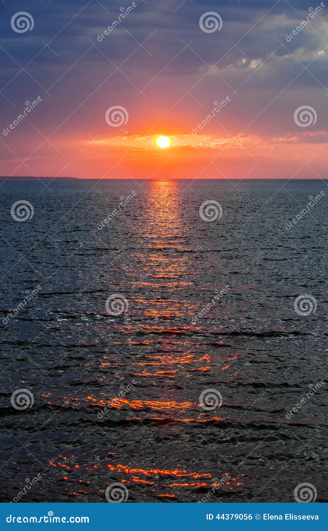 Sunset over Atlantic ocean stock photo. Image of evening - 44379056
