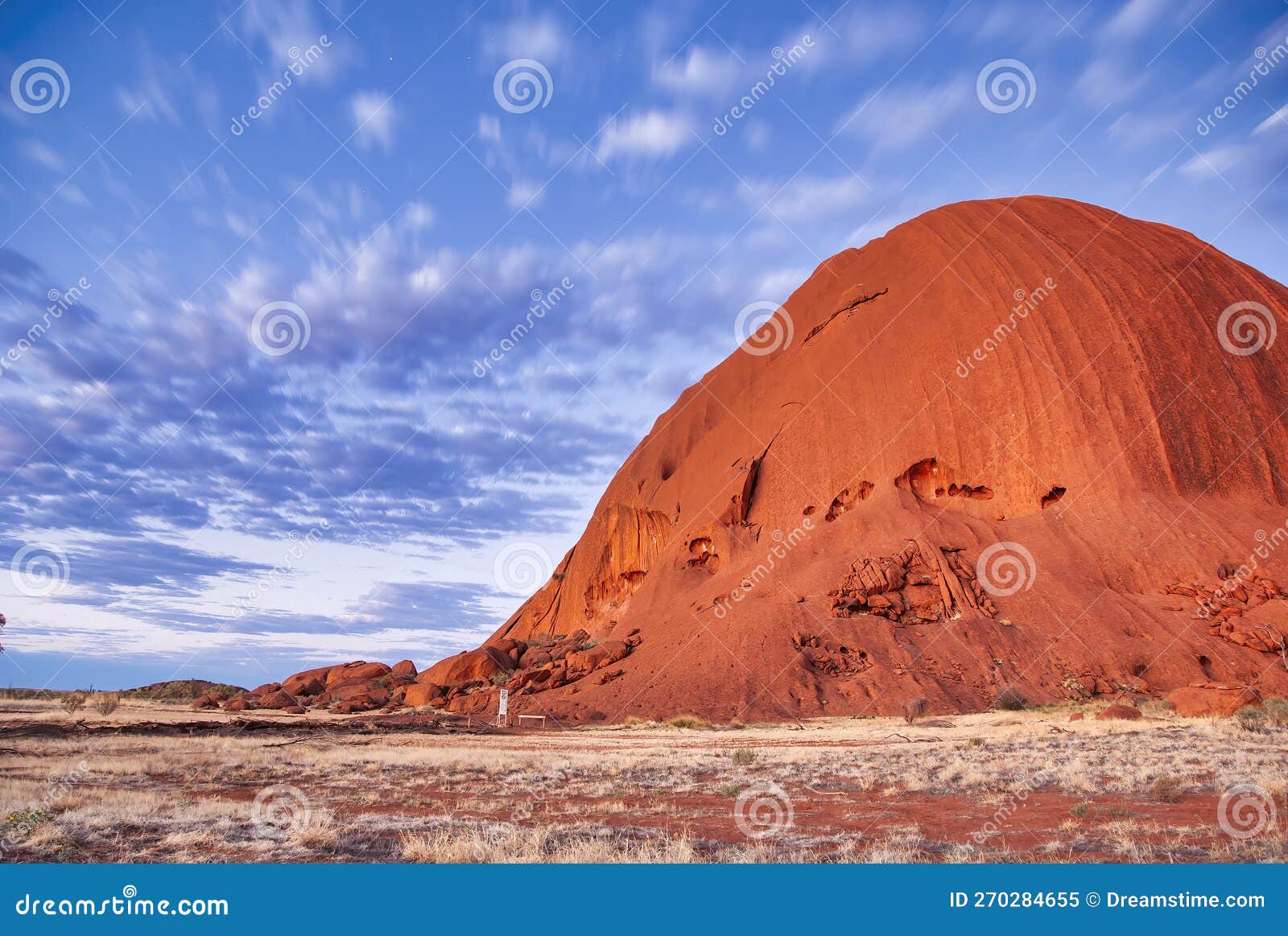 Sunset Over the Australian Outback. Mountains and Blue Sky Stock Image ...