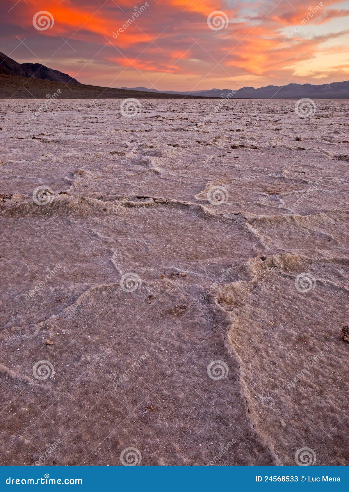 Sunset over badwater basin stock image. Image of sunset - 24568533