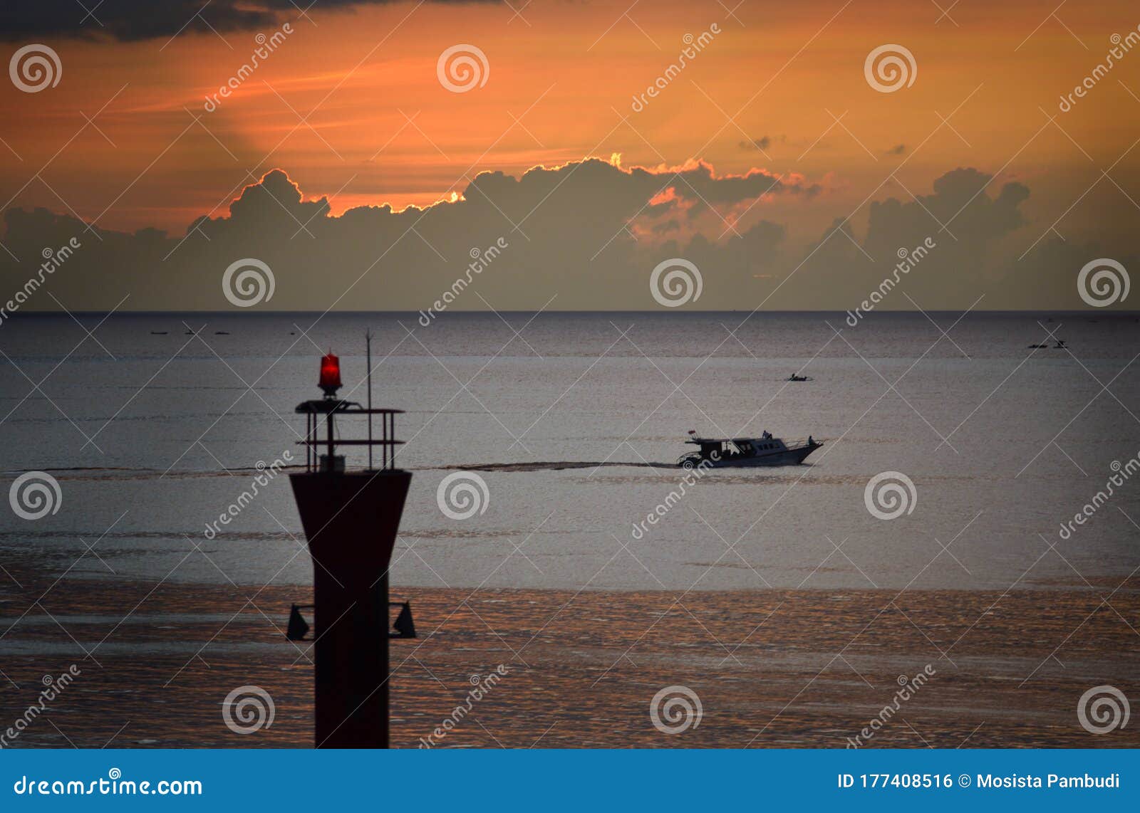 Sunset Over the Bay of Manado Stock Photo - Image of view, sulawesi ...