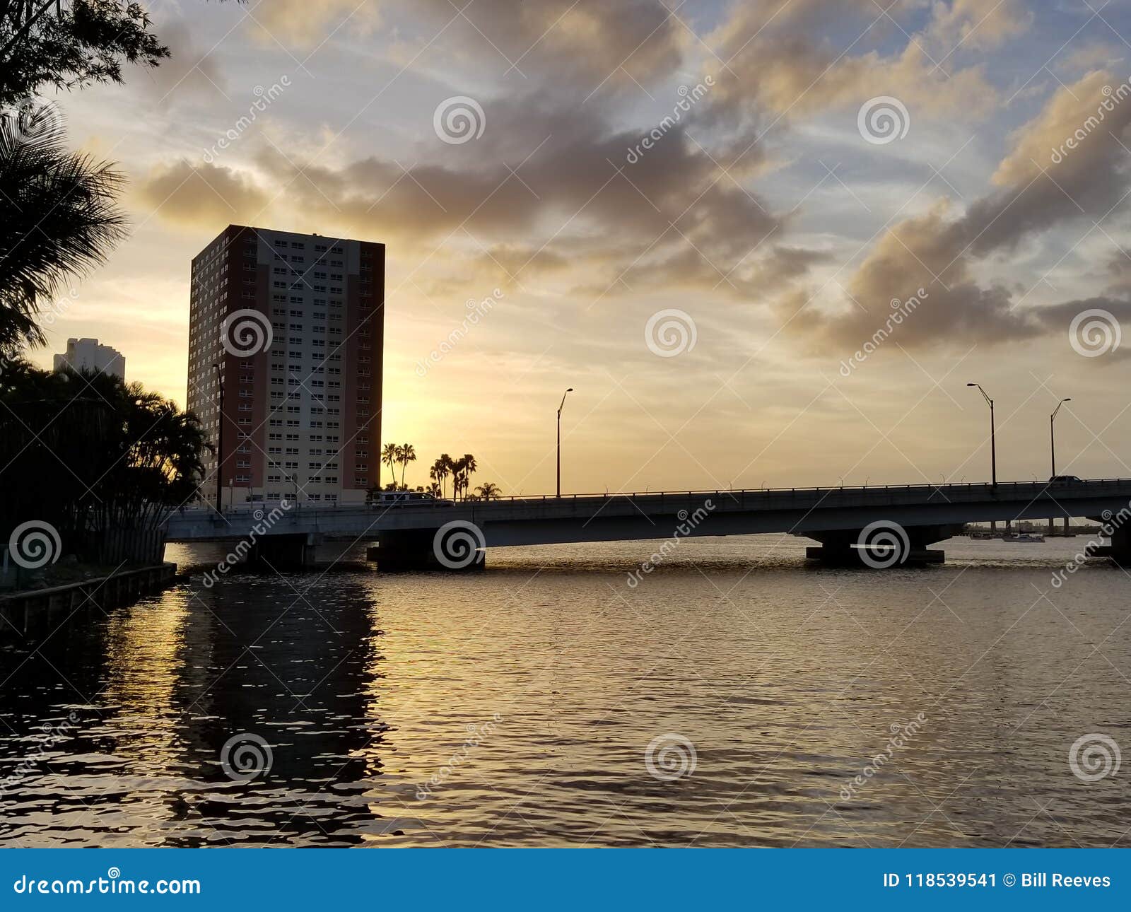 Sunset Over the Bay stock image. Image of sunset, building - 118539541