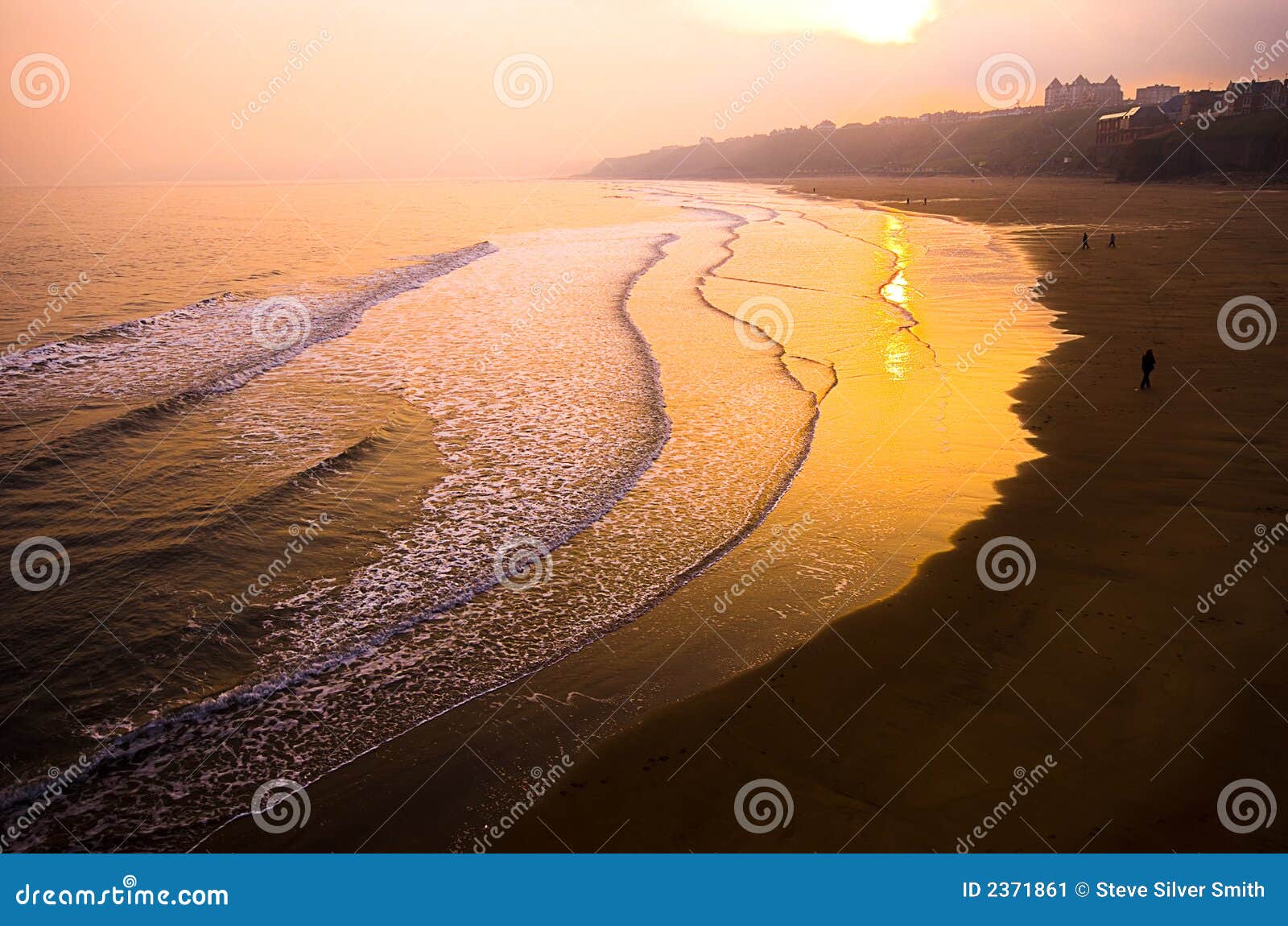 Sunset over beach stock image. Image of hotel, coast, north - 2371861