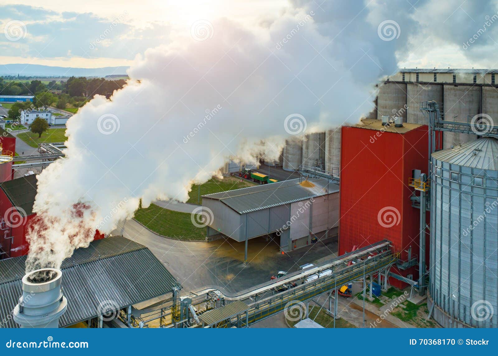 Sunset Over Biofuel Factory Stock Photo - Image of business, bioethanol ...