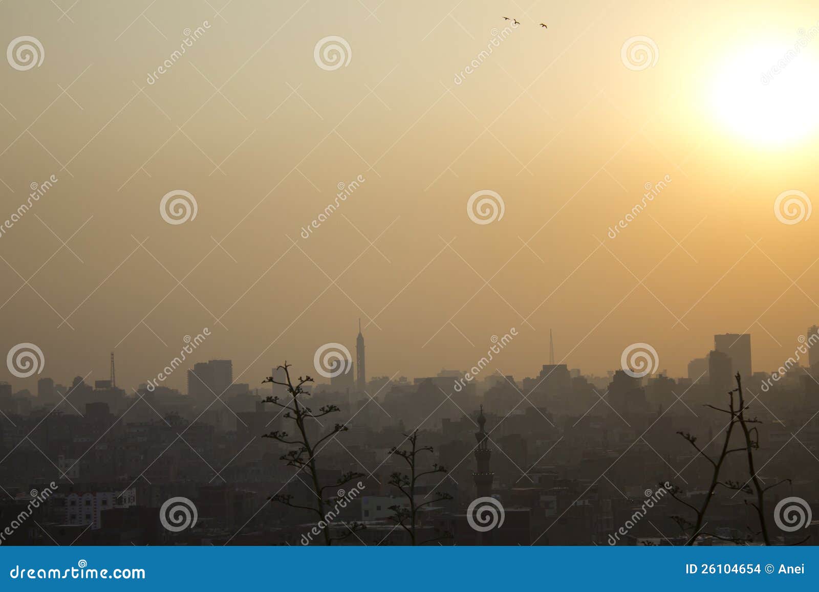 Sunset over Cairo stock photo. Image of cityscape, cairo - 26104654