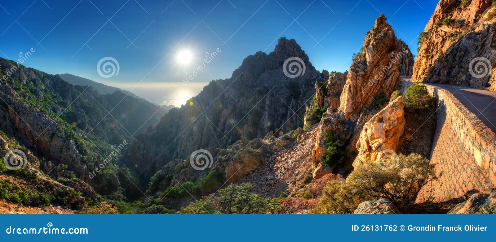 Sunset Over Calanques De Piana Stock Photo - Image of piana, blue: 26131762