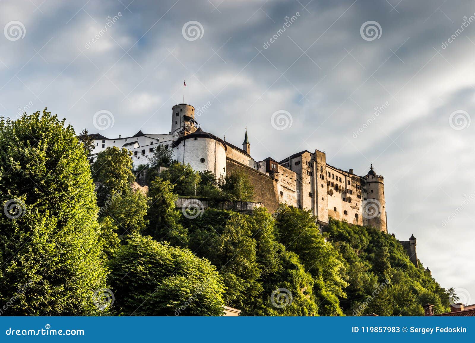 Castle of Salzburg, Austria. Stock Image - Image of building, europe ...