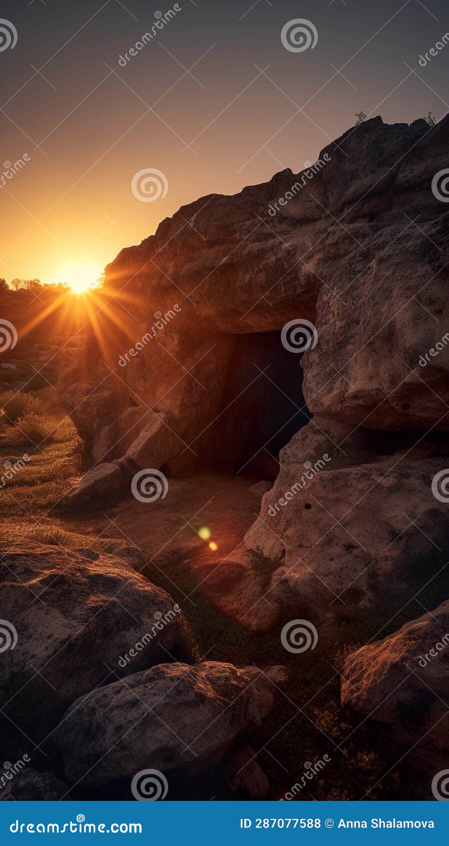 Sunset Cave: A Hyper Realistic Pictorial Landscape With Mythical Themes ...