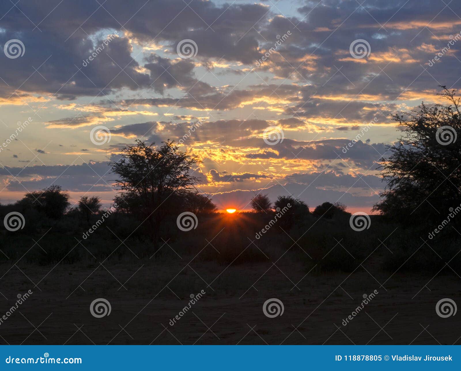 Sunset Over Central Namibia. Stock Image - Image of namibia, house ...
