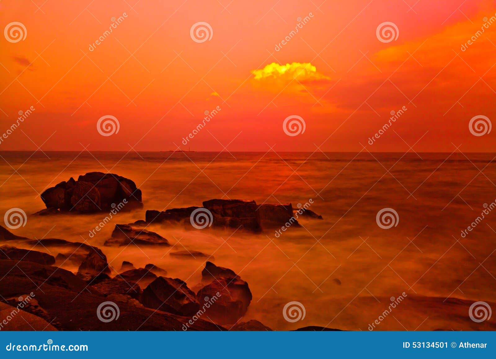 Sunset over China Sea stock image. Image of color, scenery - 53134501