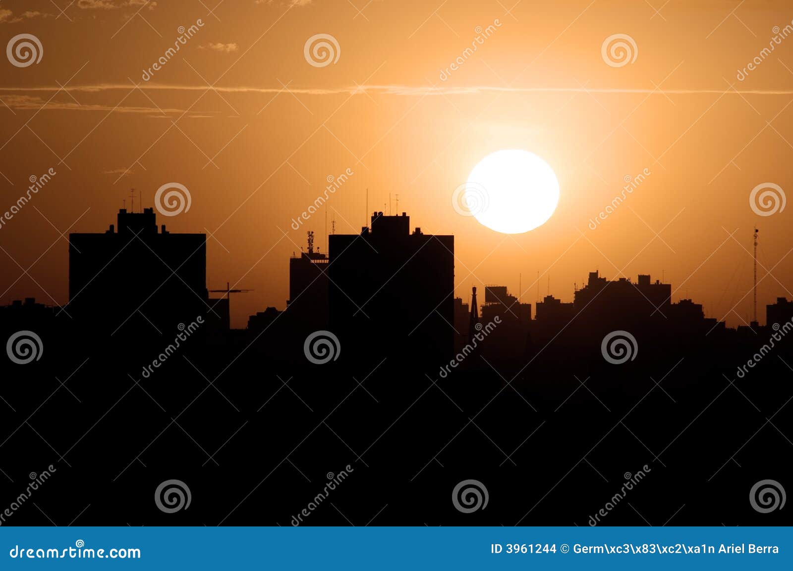 Sunset over the city stock photo. Image of scenic, skyscape - 3961244