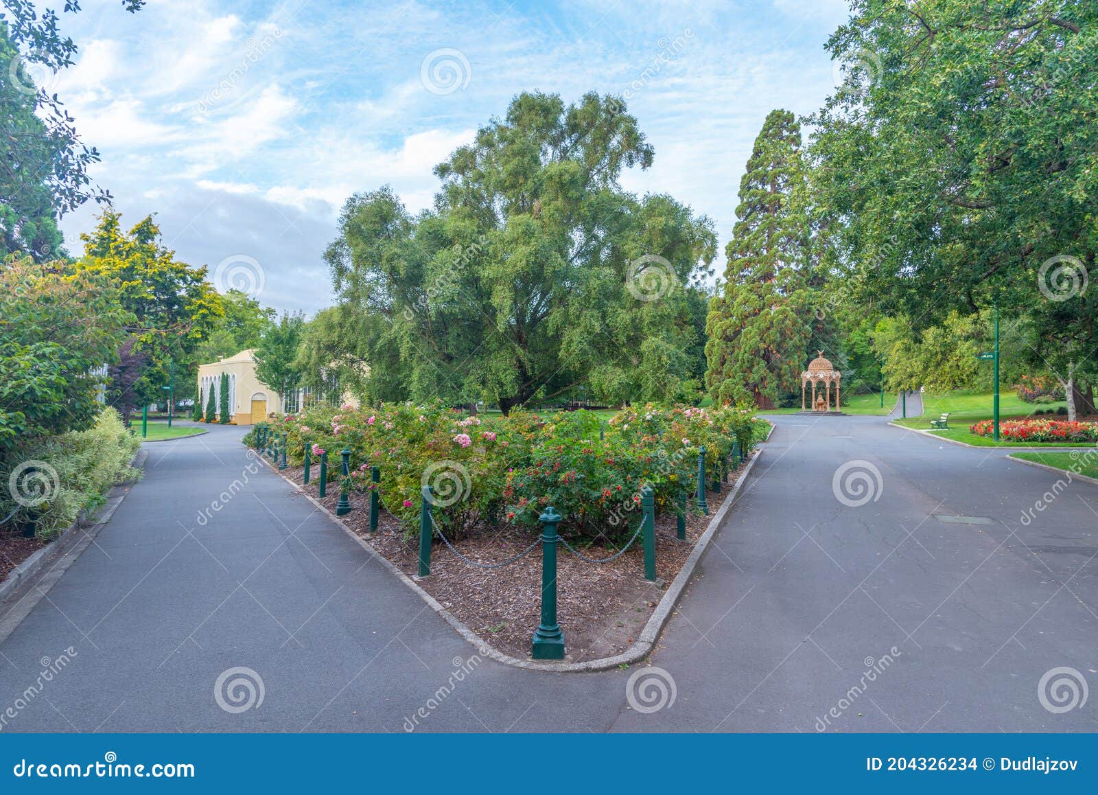 Sunset Over City Park in Launceston, Australia Stock Photo - Image of ...